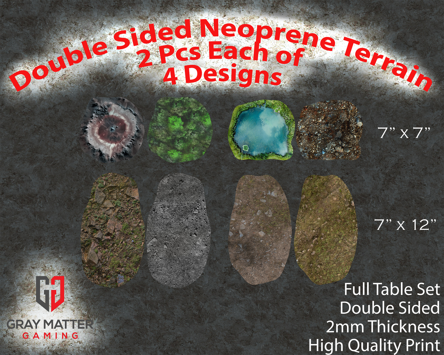 Double Sided Neoprene Terrain Table Set – Gray Matter Gaming
