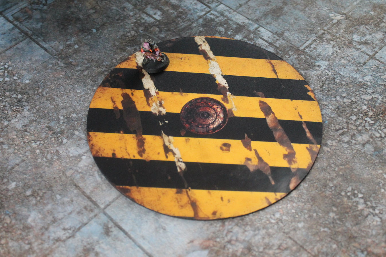 Warhammer 40k and AoS4 Neoprene Objective Markers - Hazard Stripes and ...