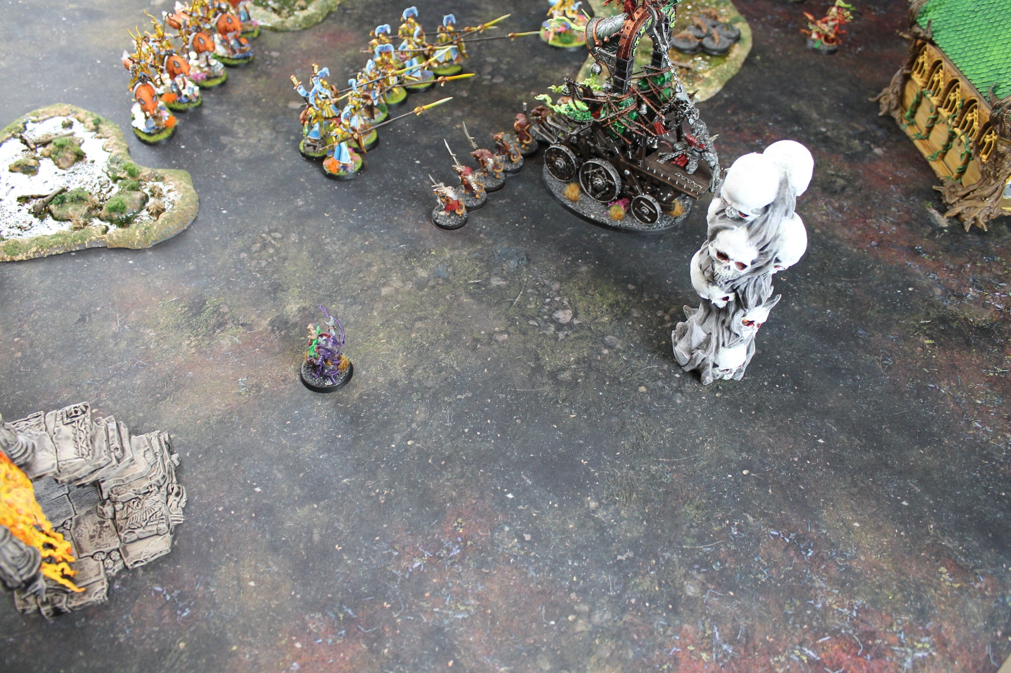 Boggy Swamp Battle Mat - 44" x 60" - For Warhammer 40K and AoS – Gray ...