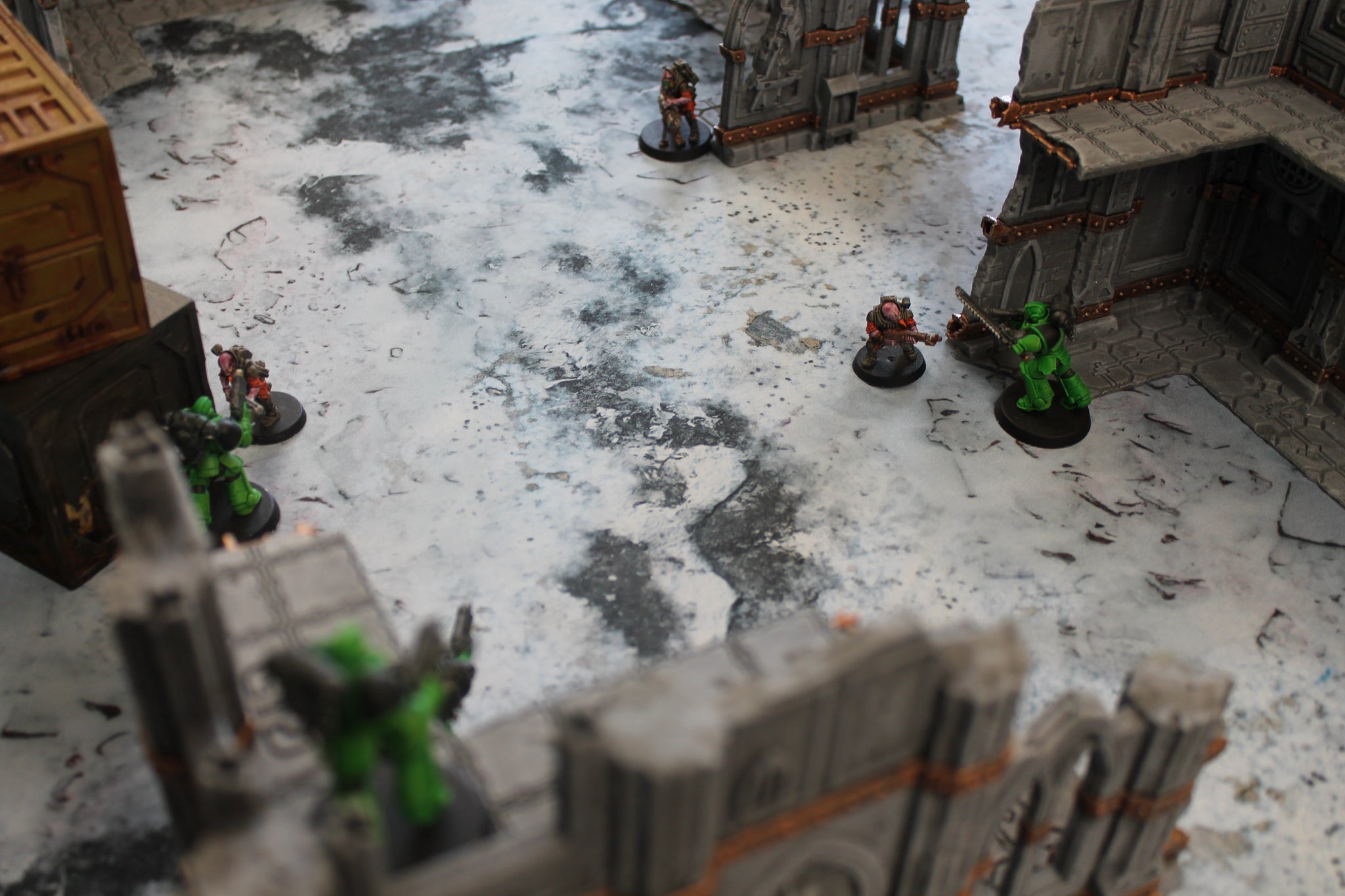 Snowy Tundra Battle Mat - 22x30 44x60 - Wargaming Products – Gray ...