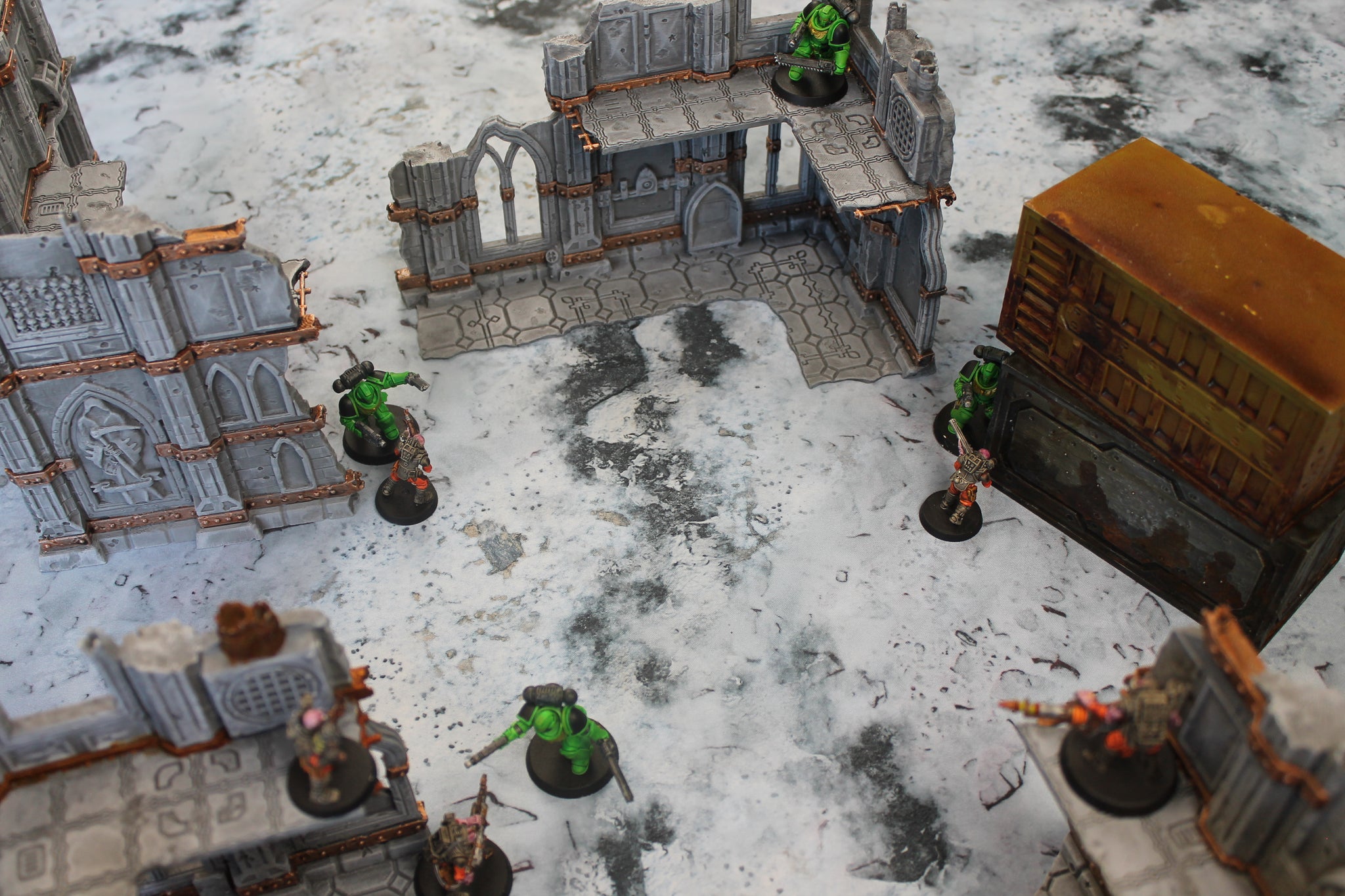 Snowy Tundra Battle Mat - 22x30 44x60 - Wargaming Products – Gray ...