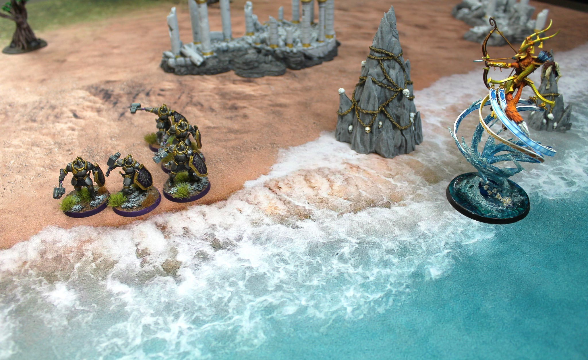 Coastal Shore Battle Mat - 36x36 48x73 44x60 - Wargaming Products ...