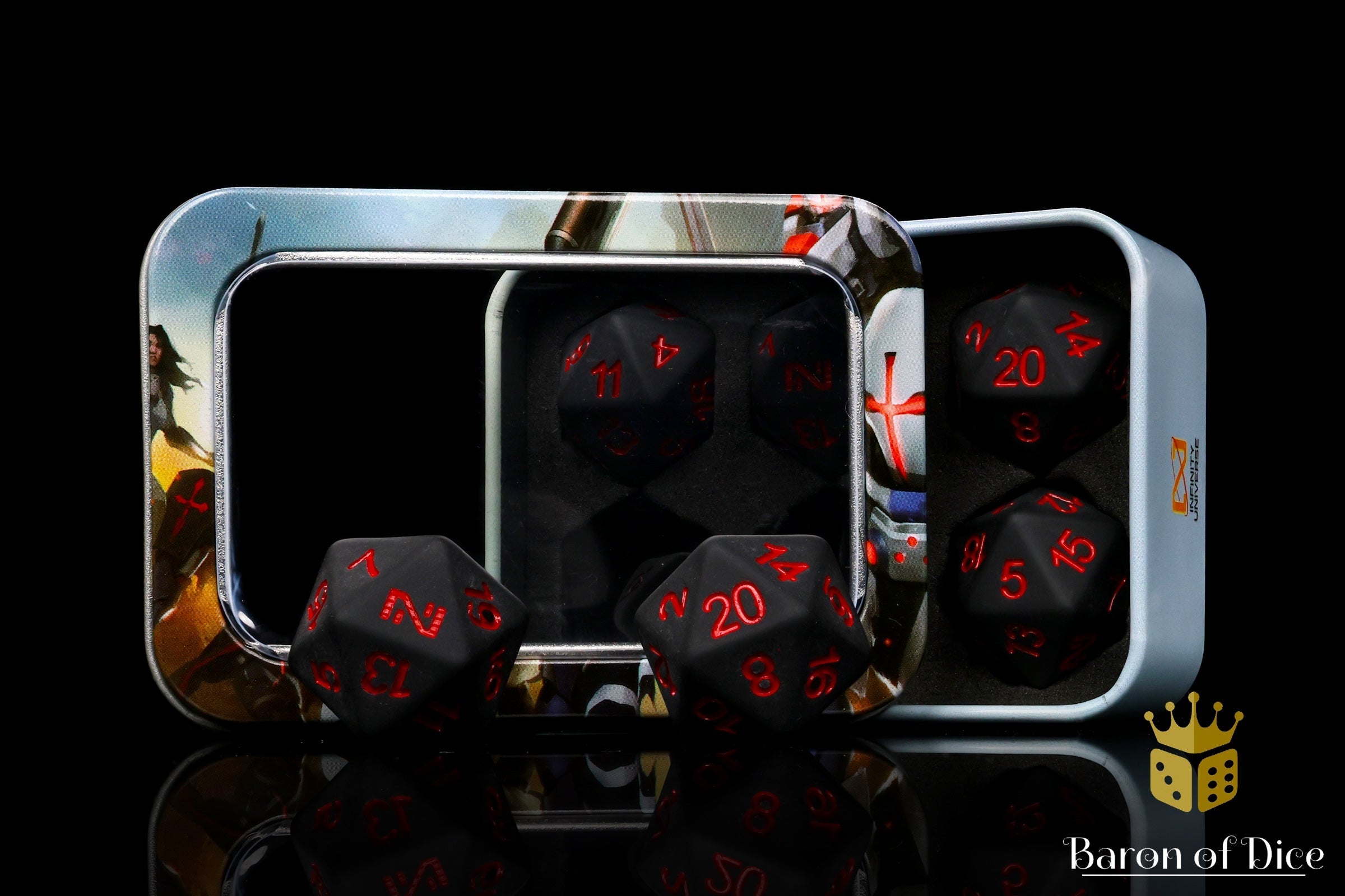 Infinity: N5 Matte W/ Blood Red - Official Dice Set – Gray Matter Gaming