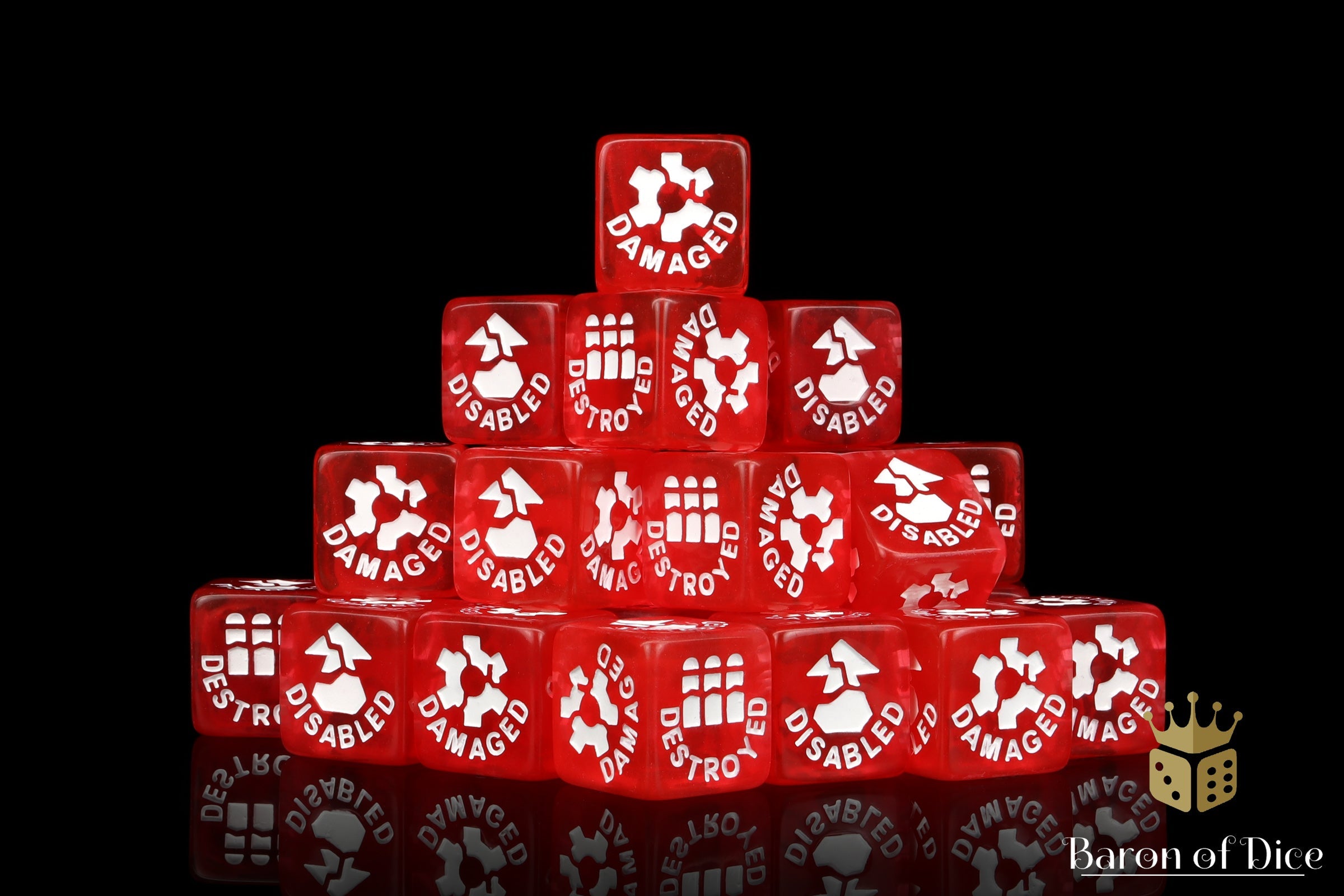 Red Vehicle Damage Dice - Legion Compatible – Gray Matter Gaming