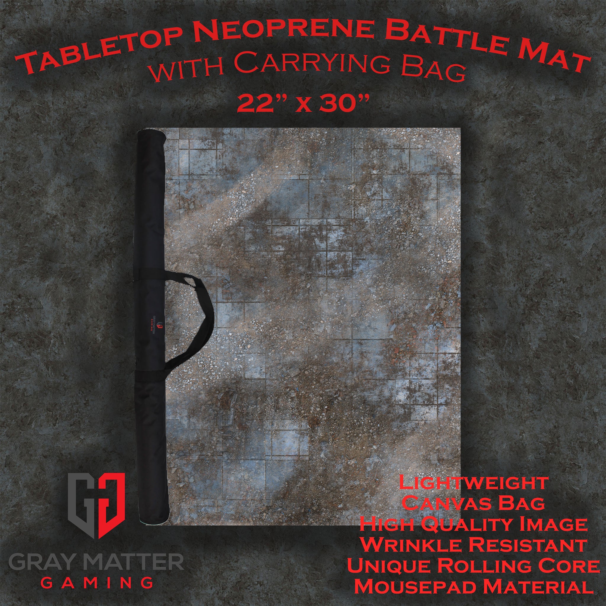 Urban Ruins Battle Mat - 22x30 44x60 - Wargaming Products – Gray Matter ...